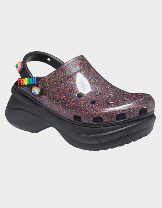 Crocs Classic Bae Pride Womens Translucent Glitter Clogs - ShopStyle