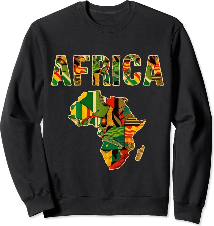 Juneteenth Black Afro American Melanin Africa Map Cool Africa Map Kente Cloth Gift For Men Women ...