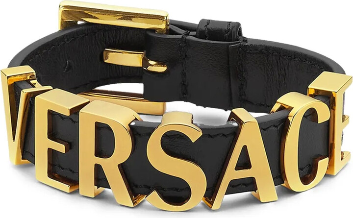 Versace Logo Lettering Bracelet - ShopStyle