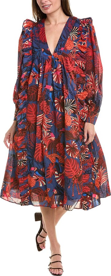 Farm Rio Animals Tapestry Midi Dress - ShopStyle