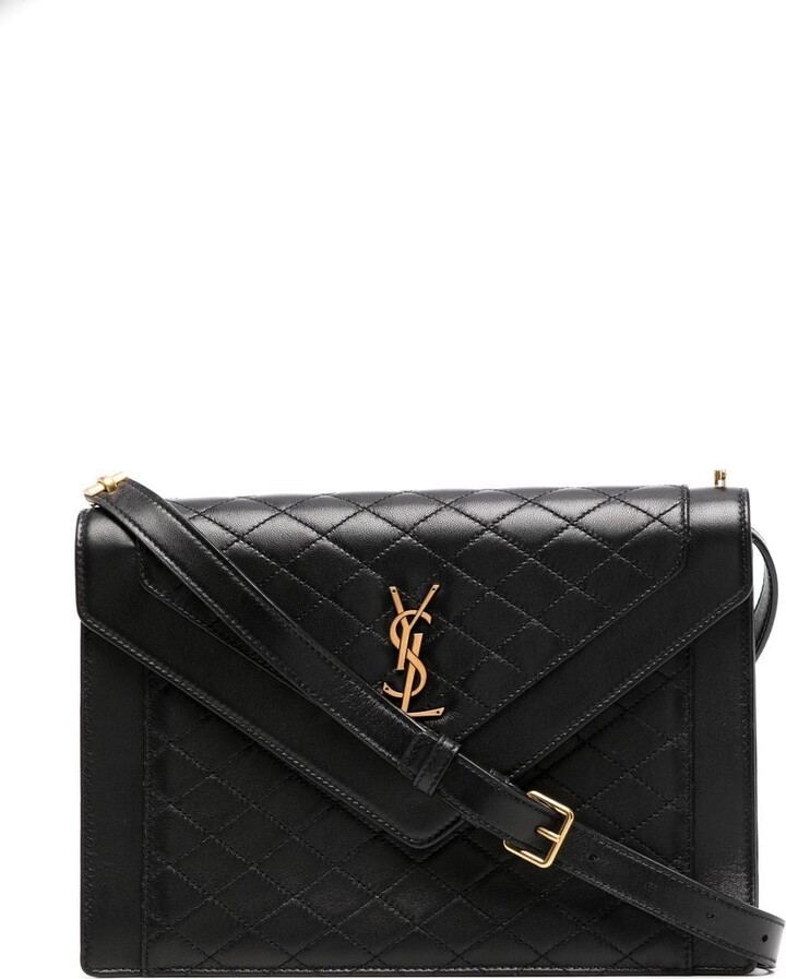 Saint Laurent Leather Envelope-Style Bag - ShopStyle
