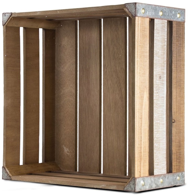Crystal Art Gallery American Art Decor Rustic Wood Storage Med. Crate ...