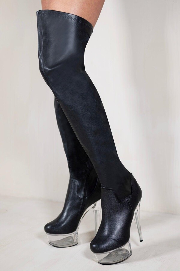 Where's That From 'Alisa' Platform Over The Knee Stiletto High Heels ...