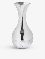 ANNA NY BY RABLABS Coluna Dual marble and nickel-plated steel vase ...