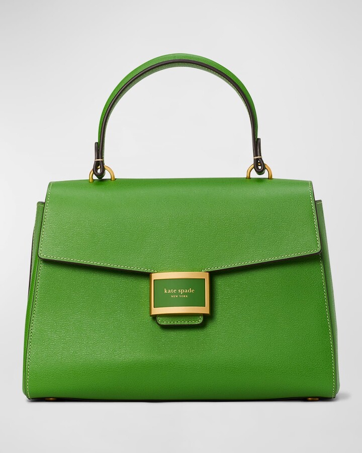 Kate Spade Katy Medium Textured Leather Top-Handle Bag - ShopStyle
