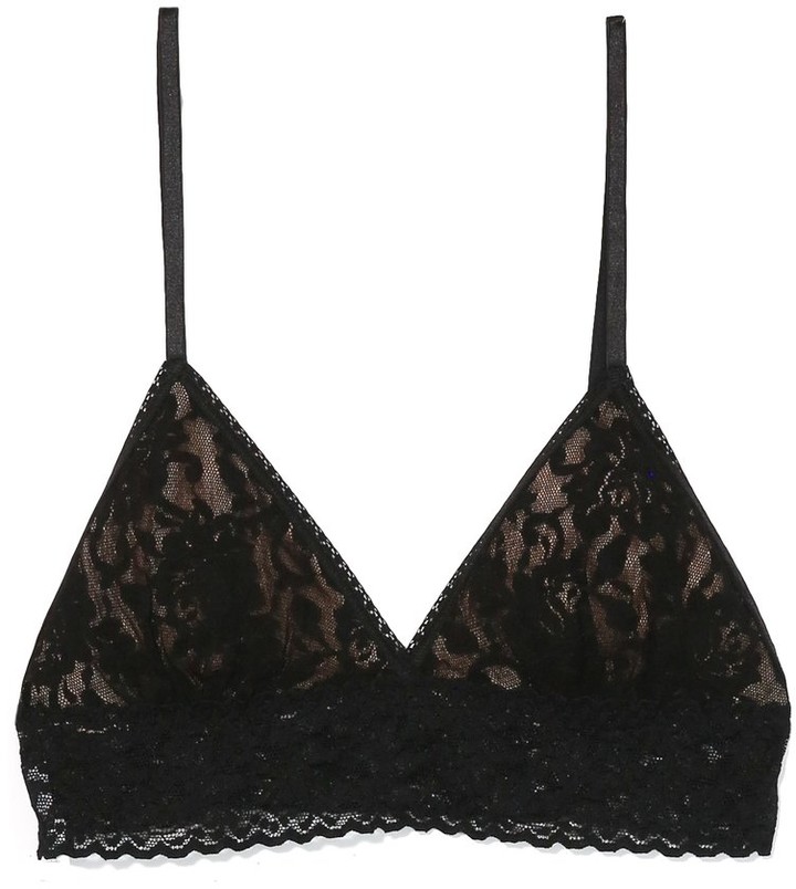Hanky Panky Padded Triangle Bralette in Black - ShopStyle Bras