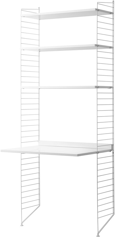 String® Shelving Unit with Work Desk and Wall Fastened Side Racks ...