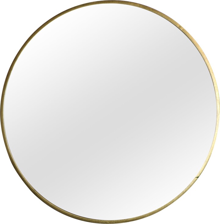 Melody Maison Extra Large Round Gold Wall Mirror 120cm X 120cm (1.2 M X ...