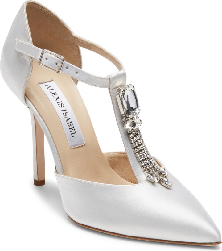 Alexis Isabel - White Satin Bridal Shoes - ShopStyle