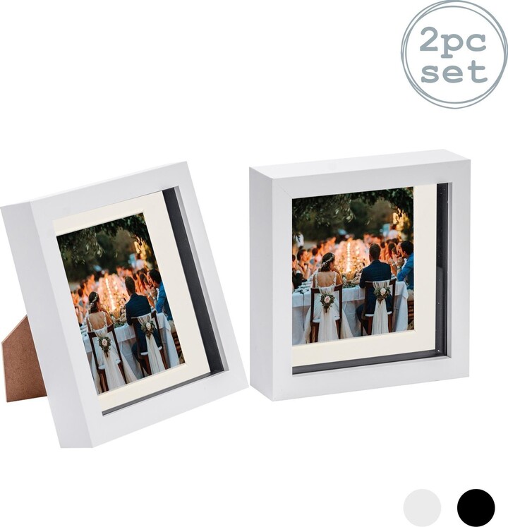Nicola Spring 6x6" 3D Box Photo Frames 4x4" x2 - ShopStyle