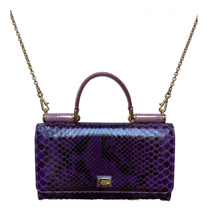 Dolce & Gabbana Sicily Purple Python Clutch bags - ShopStyle