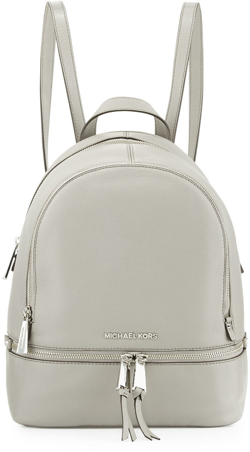 MICHAEL Michael Kors Rhea Small Zip Backpack, Pearl Gray - ShopStyle