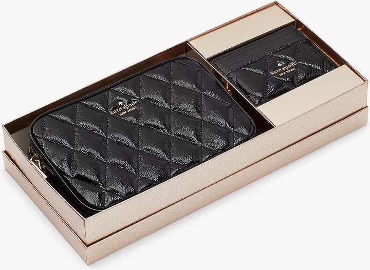 Kate Spade Glimmer Quilted Patent Leather Boxed Crossbody Set ...