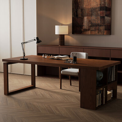 Cozynest Tan Rectangular Solid Wood desks - ShopStyle