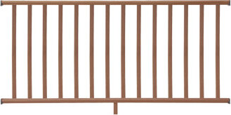 ProWood 6 ft. Routed Wood Railing Kit with Square Wood Balusters ...