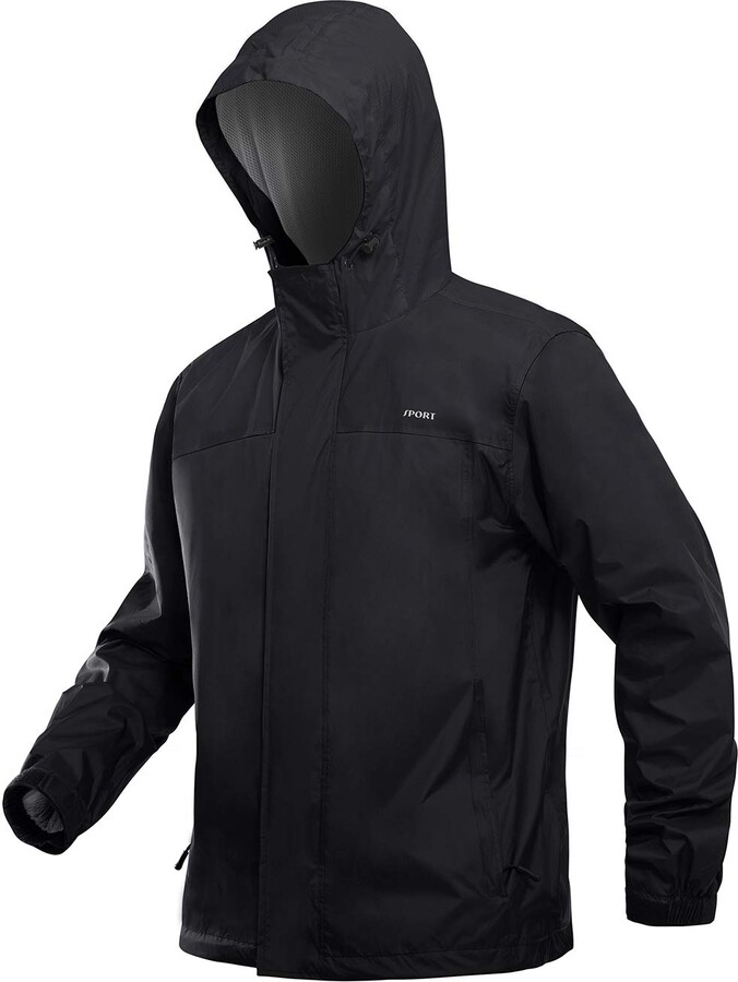 MAGCOMSEN Waterproof Cycling Jacket Mens High Visibility Lightweight ...