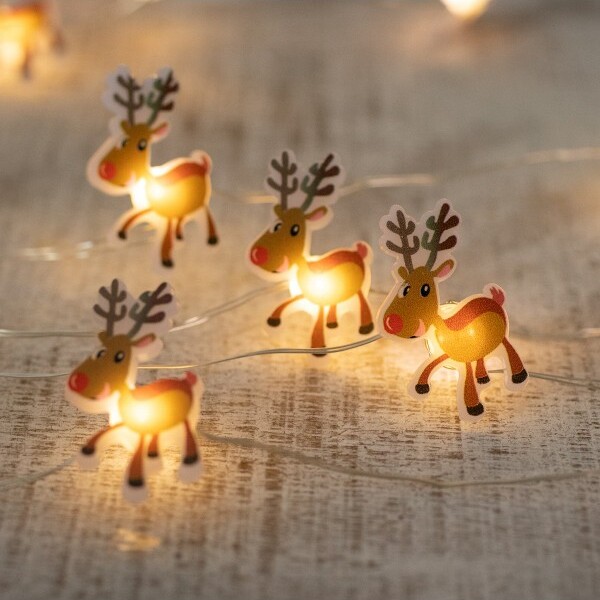 Northlight 20-Count LED Reindeer Micro Christmas Light Set 6ft, Clear ...
