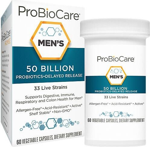 Probiocare Probiotic for Men - 50 Billion CFUs - Supports Digestive ...
