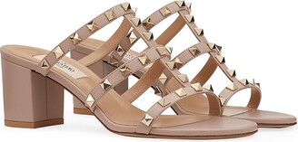 Valentino Garavani Rockstud leather slides - ShopStyle