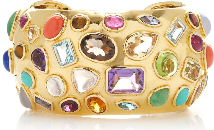 Kentshire 18k Yellow Gold SEAMAN SCHEPPS "Fifties" Gold Cuff Bracelet ...