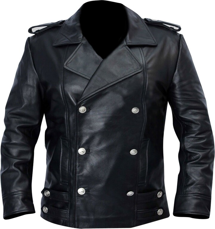 Fashion_First German WW2 Naval Military Uniform Leather Trench Coat ...