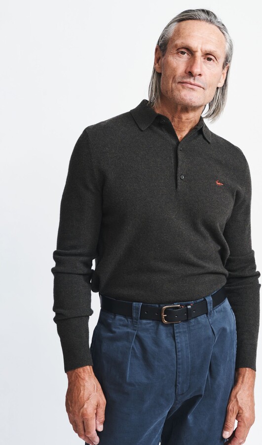 Aubin Revesby Merino Wool Polo Shirt - ShopStyle