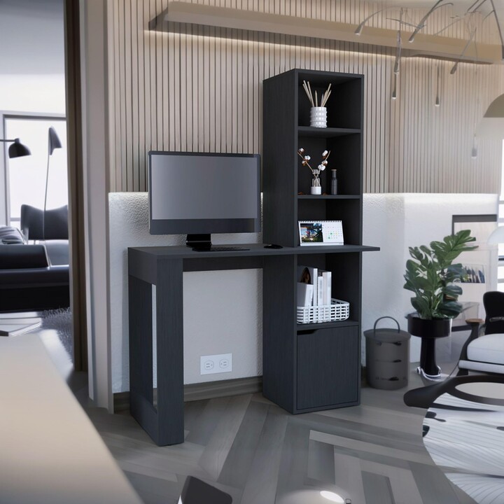 NicBex Office Desks Contemporary Writing Desk Computer Desk with Four ...