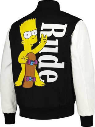 Men's Freeze Max Black The Simpsons Rude Full-Zip Varsity Jacket ...