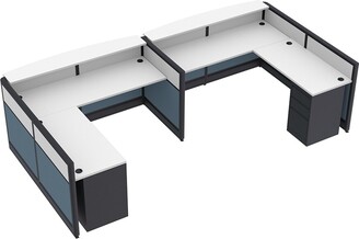 Skutchi Designs, Inc. 2 Person U-Shaped Reception Desk Storage ...