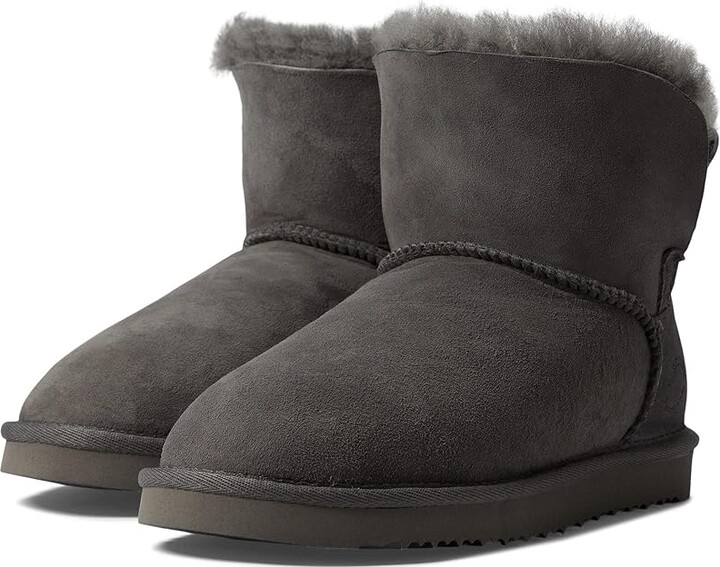 FIRESIDE by Dearfoams Perth Genuine Shearling Fold-Over Boot (Grey ...