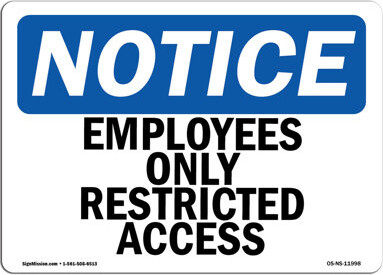 SignMission Employees Only Restricted Access Sign - ShopStyle Laptop ...