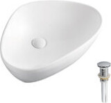 DROP Bath and Kitchen Ceramic Triangular Vessel Bathroom Sink - ShopStyle