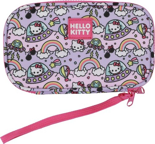 SANRIO Hello Kitty Flying Saucer Print 4” Pink & Purple Tech Cable ...