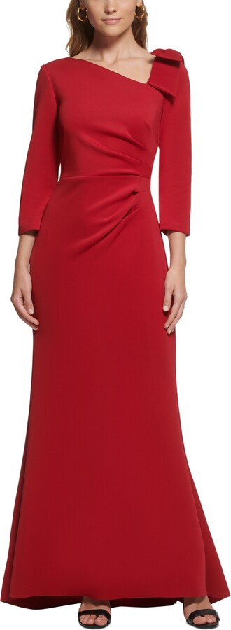 Jessica Howard Women's Pleated-Waist Bow-Detail Gown - ShopStyle ...