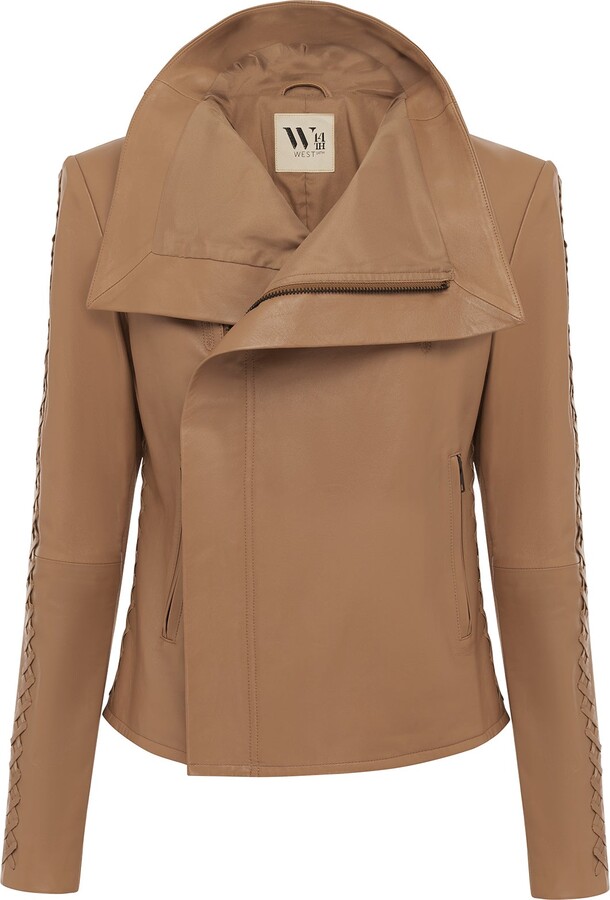 West 14Th Neutrals The Paddington Drape Jacket Golden Tan - ShopStyle