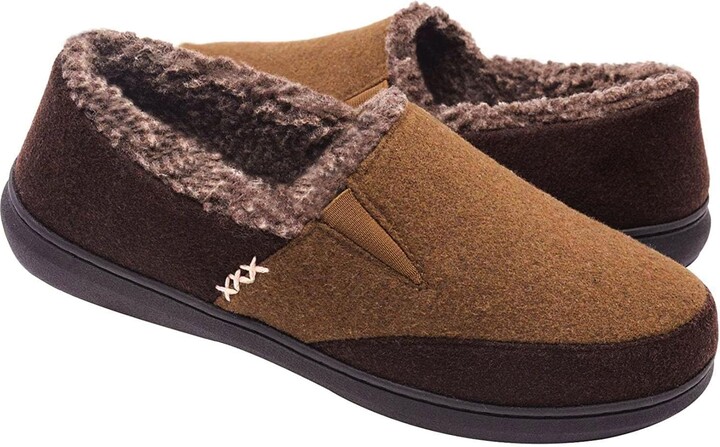 Zigzagger Men's Wool Blend Closed-back Slippers - ShopStyle
