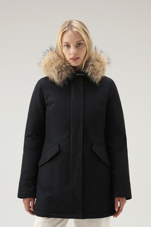 Woolrich Arctic Parka in Ramar Cloth with Detachable Fur Trim ...