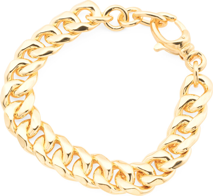 Milor Gold Made In Italy 14k Gold Polished Curb Chain Bracelet - ShopStyle