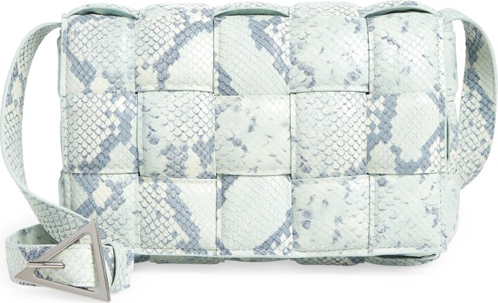 Bottega Veneta Padded Cassette Python Embossed Leather Crossbody Bag ...