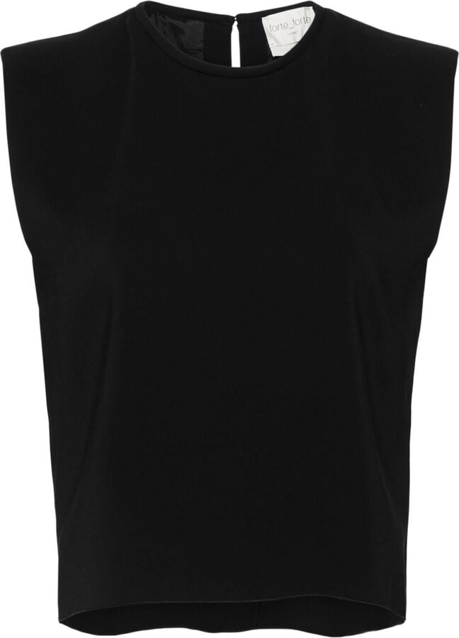 Forte Forte Stretch crepe cady boxy top - ShopStyle