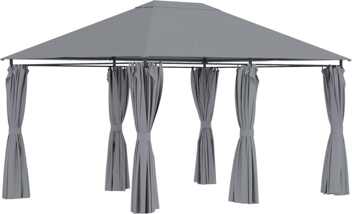 Simplie Fun Outdoor Patio Gazebo Canopy with 6 Removable Sidewalls ...