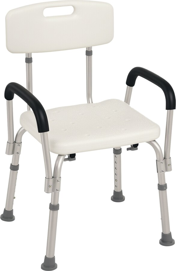 Homcom Shower Chair, Mobility Medical Grade Bath Chair, Adjustable ...
