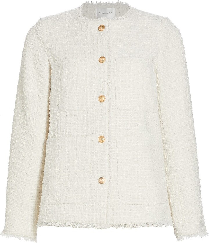 Line & Dot Women's Melody Tweed Jacket - Ivory - Size Small - ShopStyle