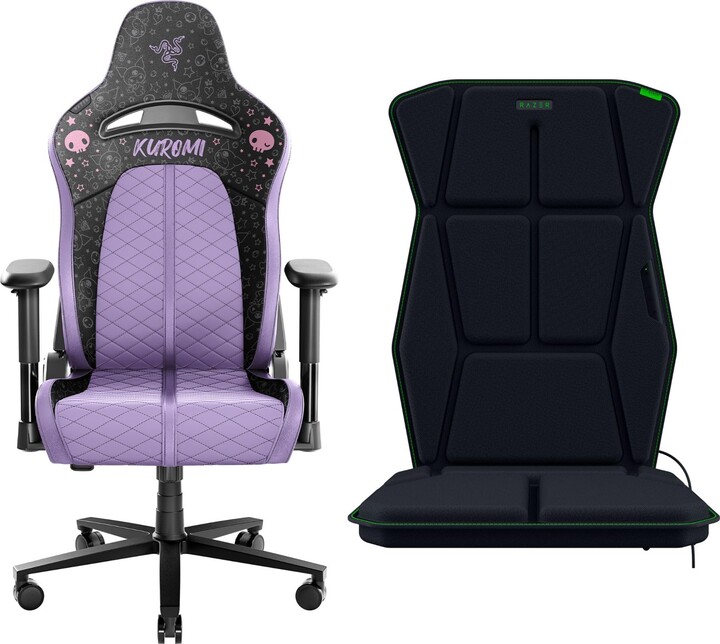 Razer Enki X Kuromi Essential Gaming Chair + Freyja HD Haptic Gaming ...