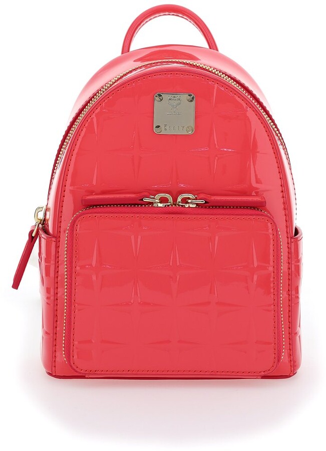 MCM Logo Plaque Embossed Backpack - ShopStyle