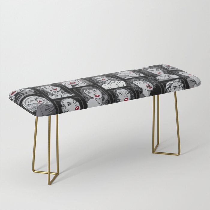 Society6 Vintage Pulp Comic Pop Culture Pin Up Girl Art Pattern Black ...