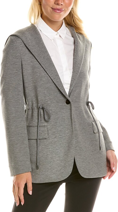 Theory Hooded Drape Blazer - ShopStyle
