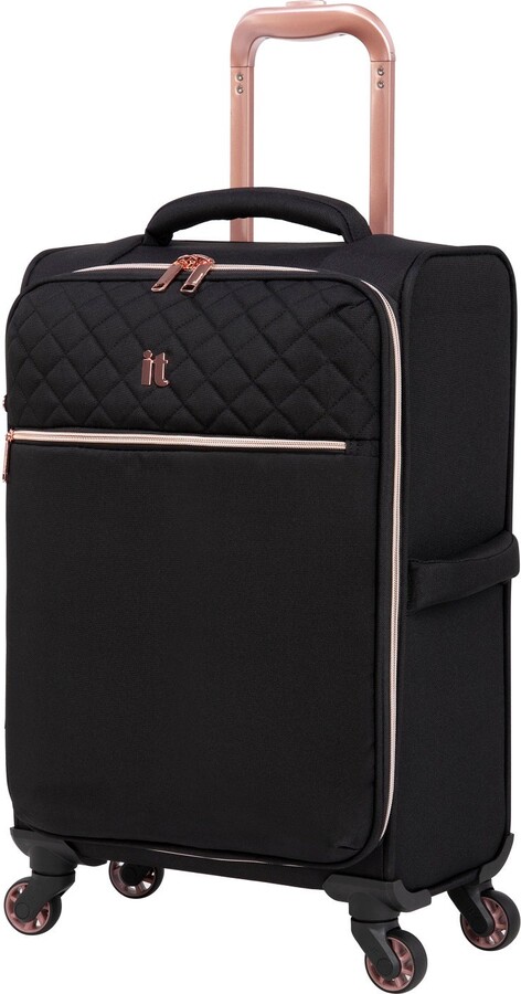 it Luggage Black & Rose Gold Divinity 4 Wheel Suitcase Black ...