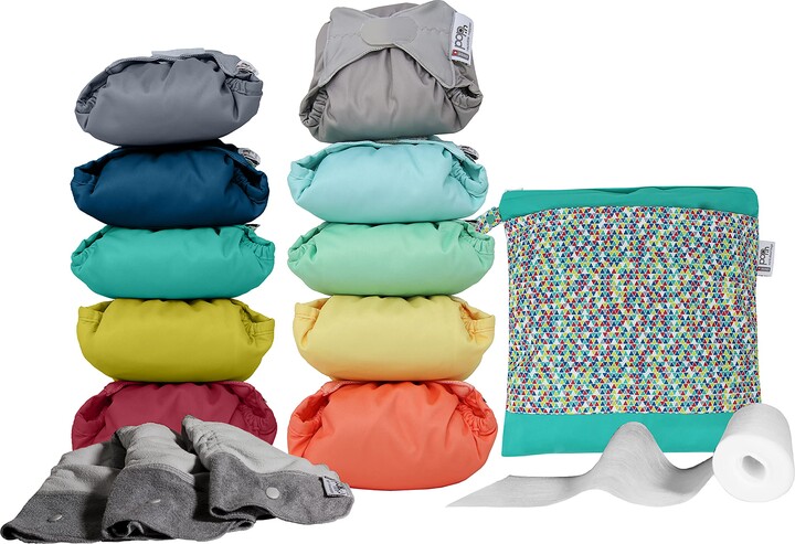 Close Parent - Premium Bamboo Nappy Set in Brights & Pastel ...