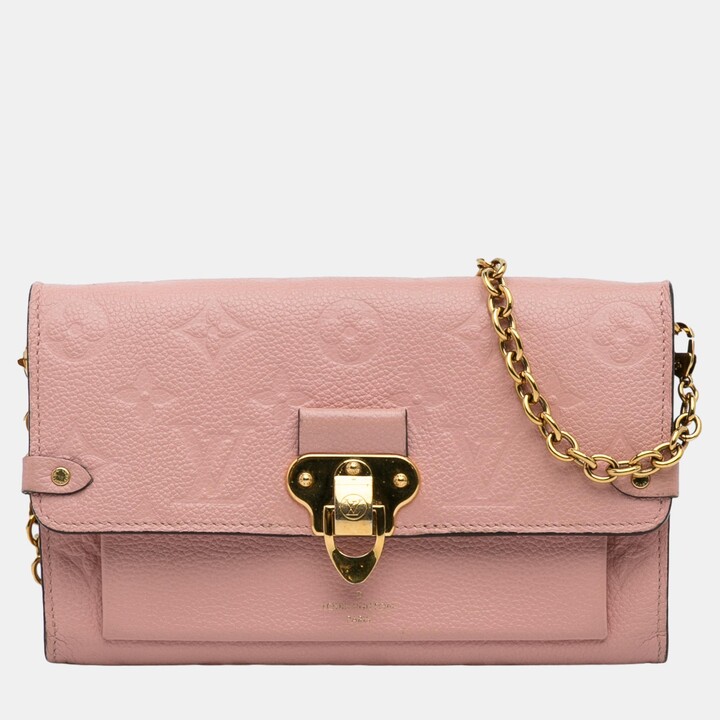 Louis Vuitton Pink Monogram Empreinte Vavin Wallet on Chain - ShopStyle